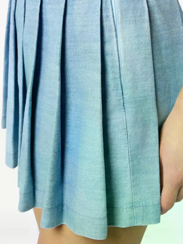 Philipp Plein Mini Pleated Skirt - Blue