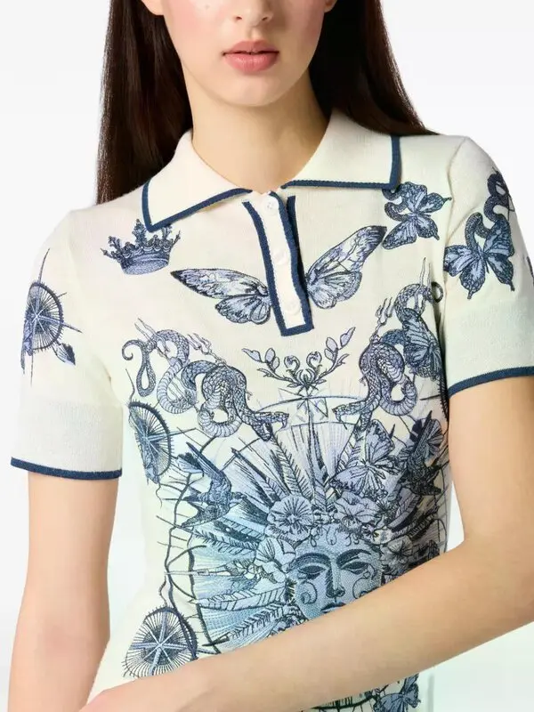 Philipp Plein Butterfly-embroidered Mini Dress