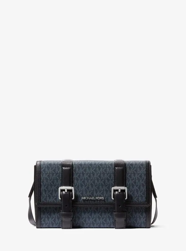 Michael Kors Cooper Signature Logo Trunk Crossbody Bag - Blue
