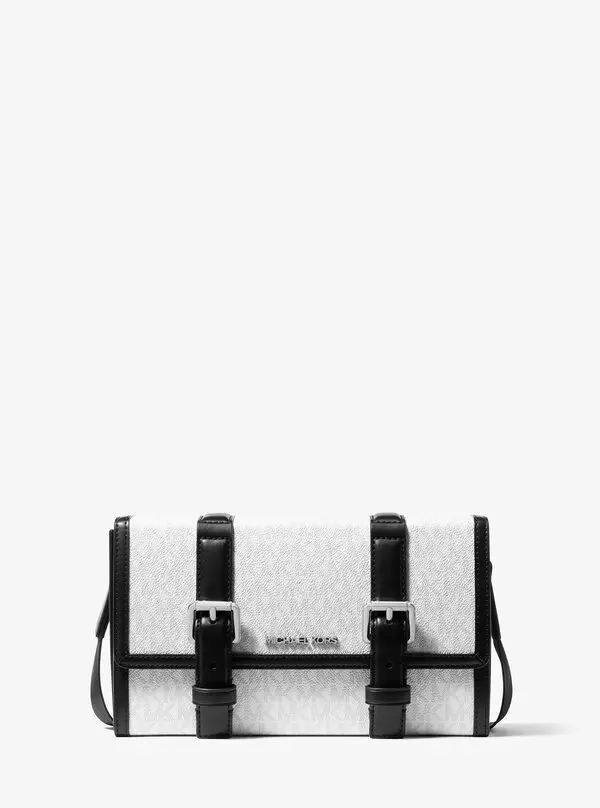 Michael Kors Cooper Signature Logo Trunk Crossbody Bag - White