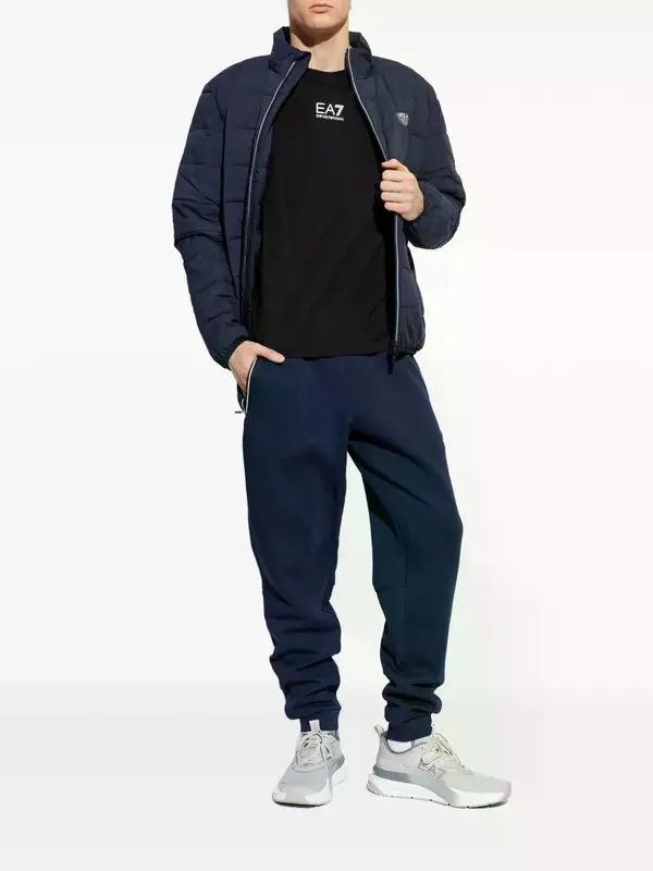 EA7 Logo-patch Quilted Jacket