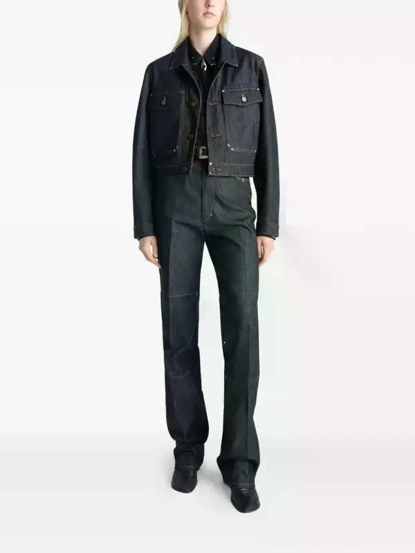 LEMAIRE Studded Cropped Denim Jacket