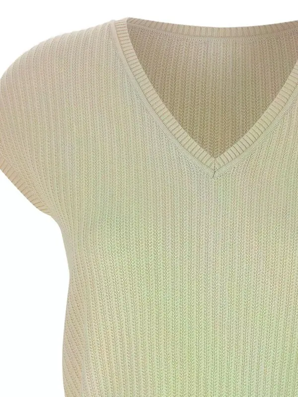 Eleventy V-neck Sleeveless Knit Top