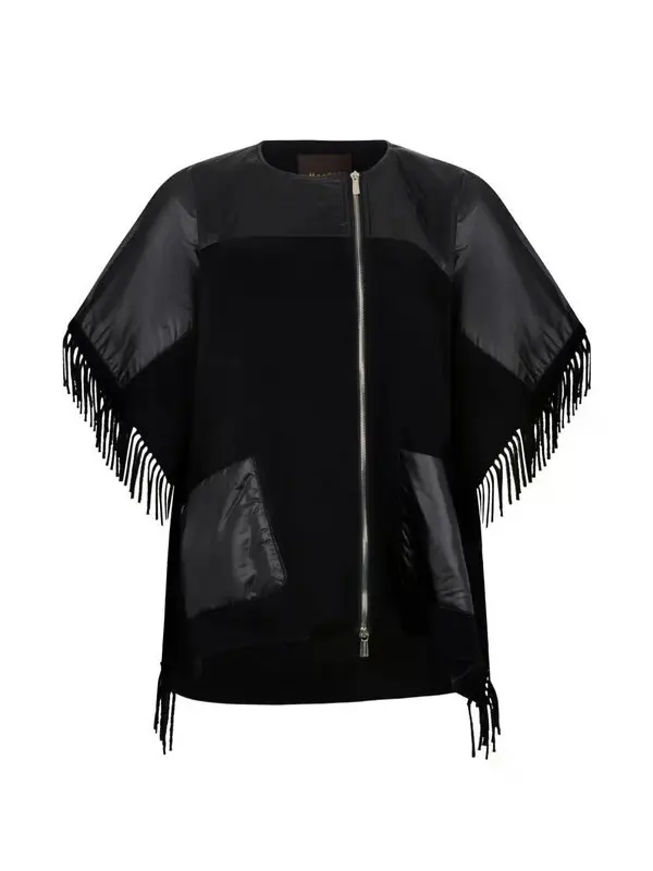 MOORER Solan Fringe Zip Sweater