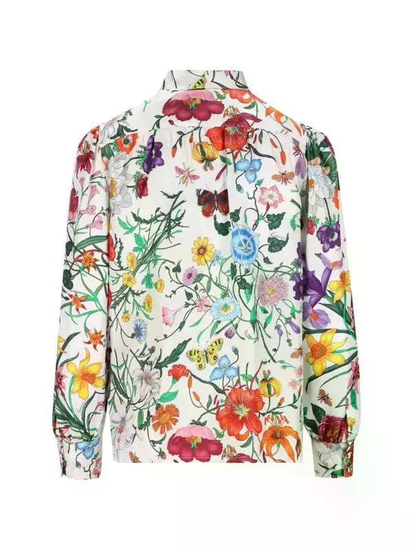 Gucci Printed Silk Twill Shirt