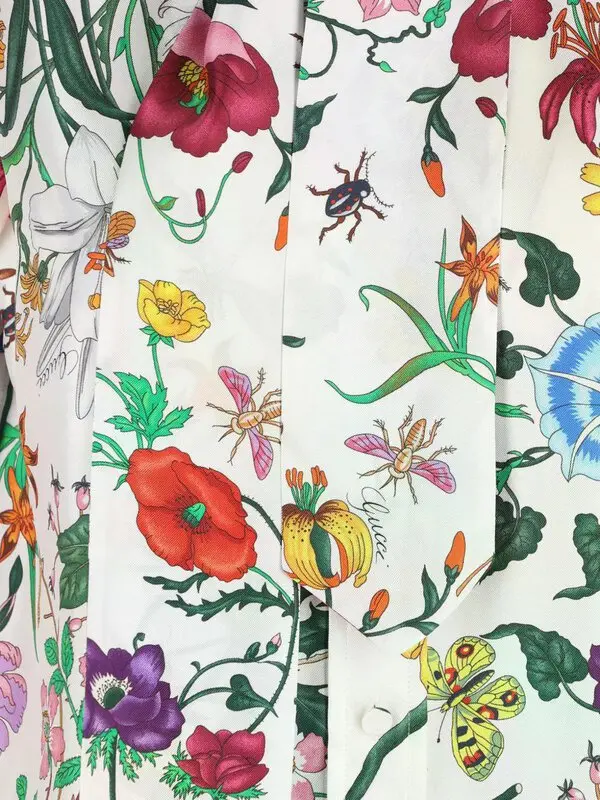 Gucci Printed Silk Twill Shirt