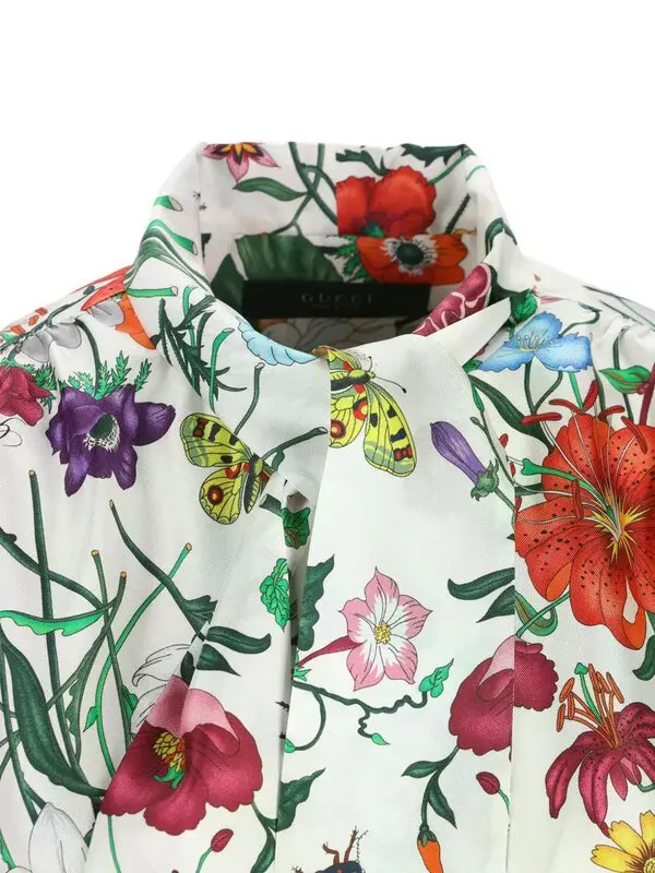 Gucci Printed Silk Twill Shirt