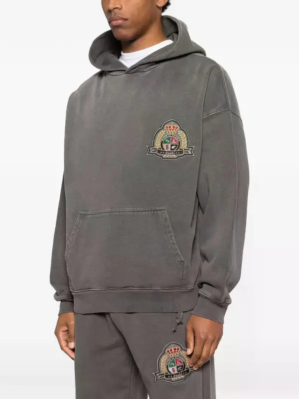 Ksubi Krest Ekcess Embroidered Hoodie - Grey