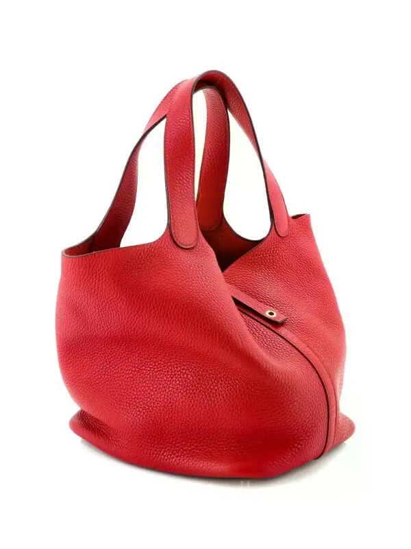 Hermès Picotin Lock Mm Bucket Bag Clemence - Red