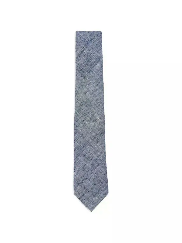 Emporio Armani Textured Neck Tie - Blue