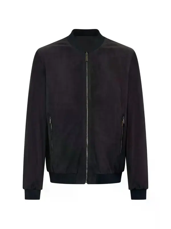 MOORER Zip Bomber Jacket - Black