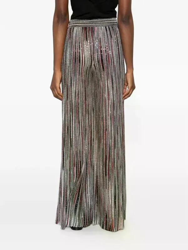Missoni Striped Pattern Crystal Embellished Trousers