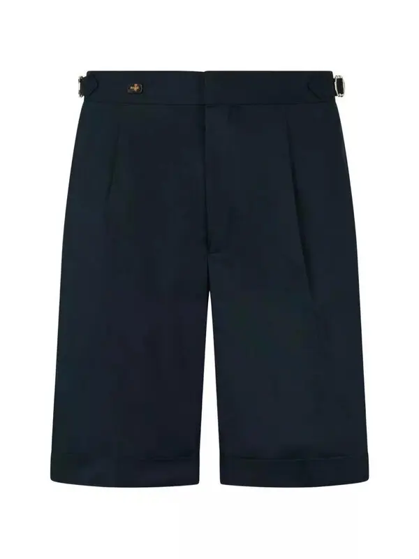 MOORER Manfredi Buckle Bermuda Shorts - Blue