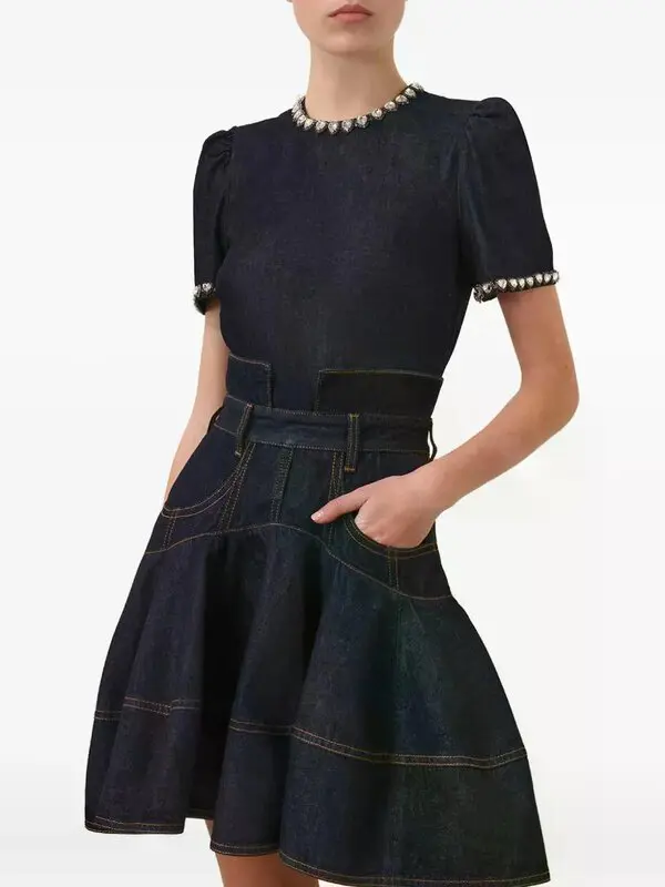 Zimmermann Embellished Denim Top