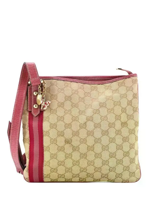 Gucci Jolicoeur Messenger Bag Gg Canvas - Pink