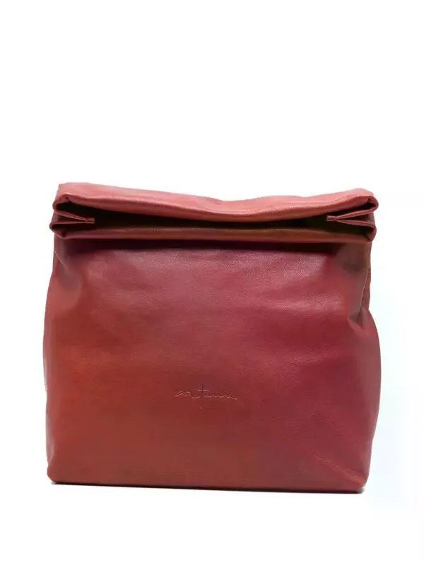CORTANA Roll-top Leather Clutch