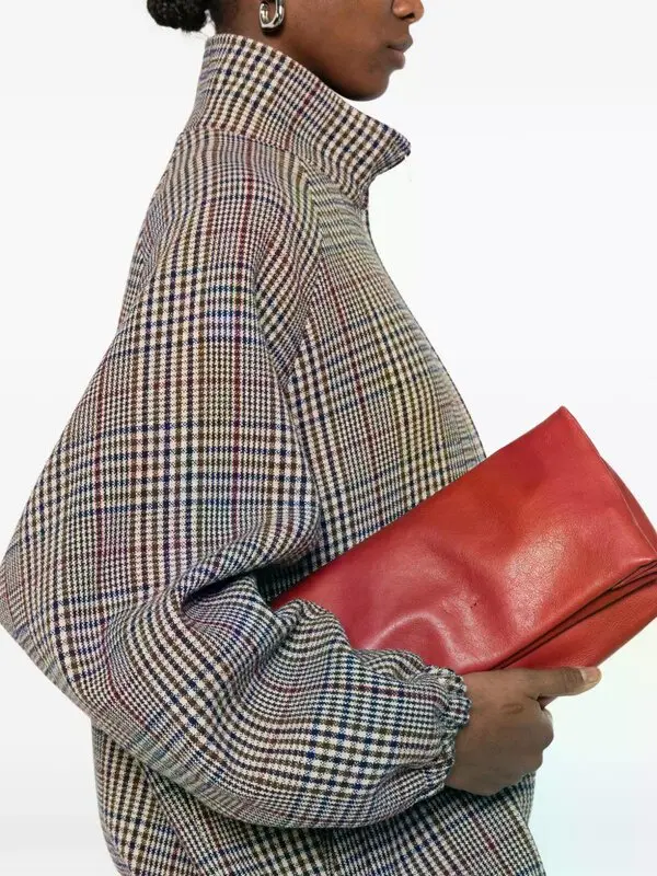 CORTANA Roll-top Leather Clutch