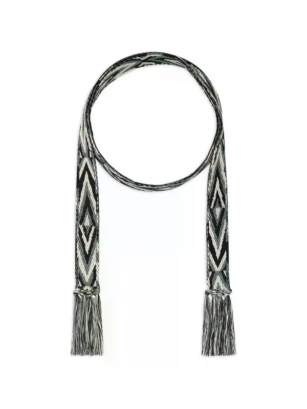 PIERRE-LOUIS MASCIA Geometric Tassel Belt - Neutrals