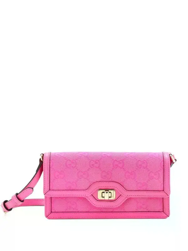 Gucci Luce Gg Canvas Mini Shoulder Bag - Pink