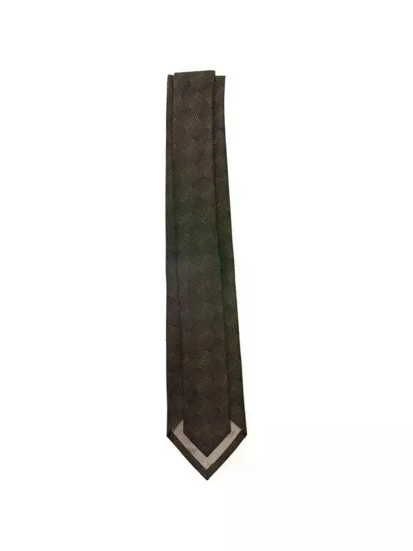 Emporio Armani Patterned Tie - Brown