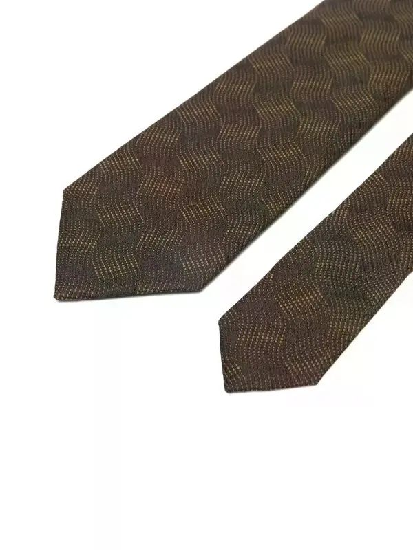 Emporio Armani Patterned Tie - Brown