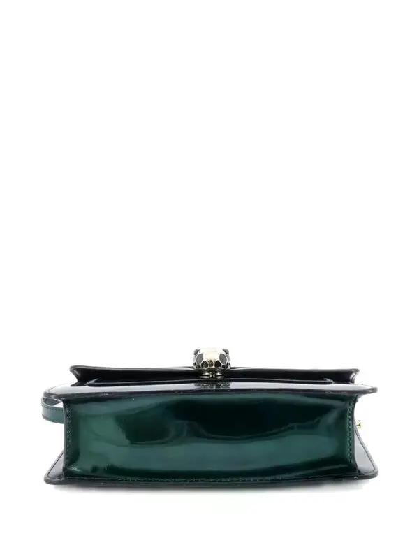 BVLGARI Serpenti Forever Metallic Leather Small Shoulder Bag