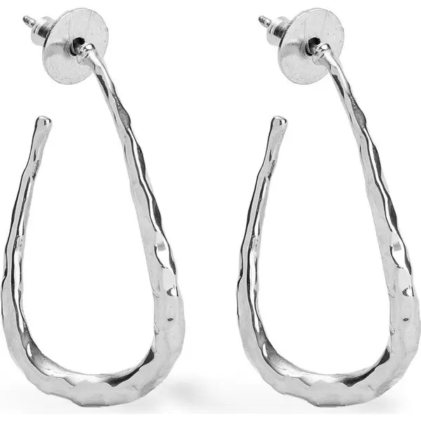 NAVEDA Raya Hoop Earrings - Silver