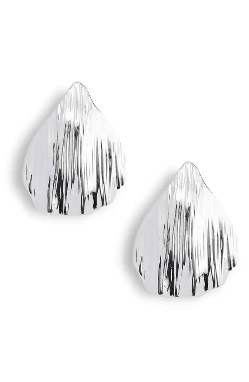 NAVEDA Zaria Oversized Stud Earrings - Silver