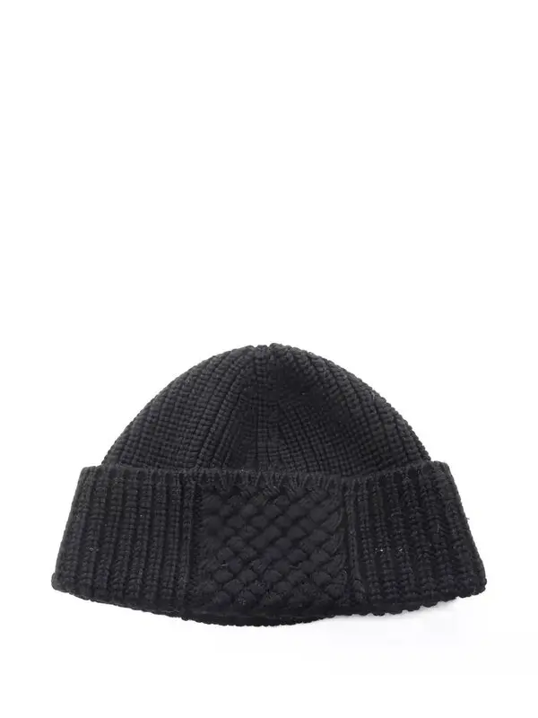 LOUIS VUITTON 2000s Knitted Beanie Hat - Black