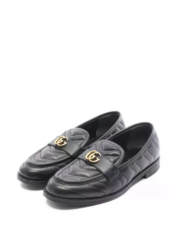 Gucci 2010s Gg Marmont Leather Loafers