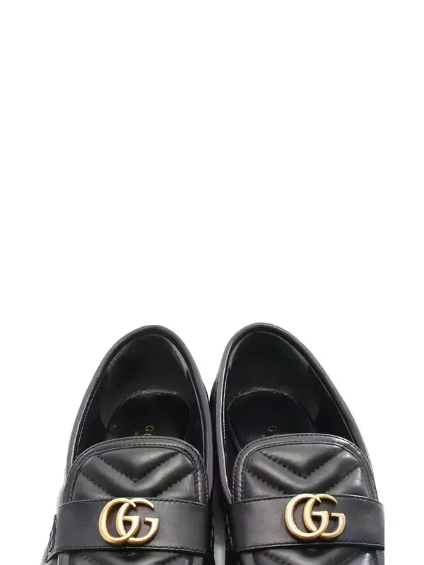 Gucci 2010s Gg Marmont Leather Loafers