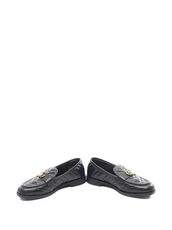 Gucci 2010s Gg Marmont Leather Loafers