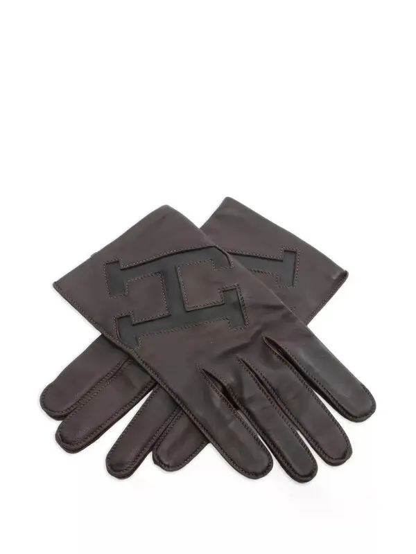 Hermès 2010s H-logo Gloves - Brown