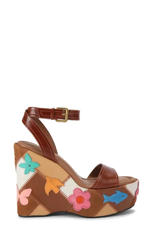 Kurt Geiger Patchwork Platform Wedge Sandals