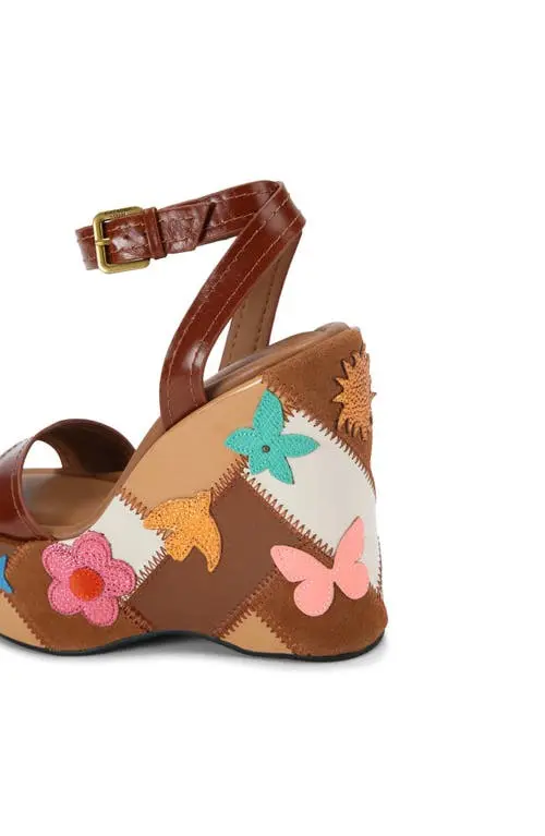Kurt Geiger Patchwork Platform Wedge Sandals