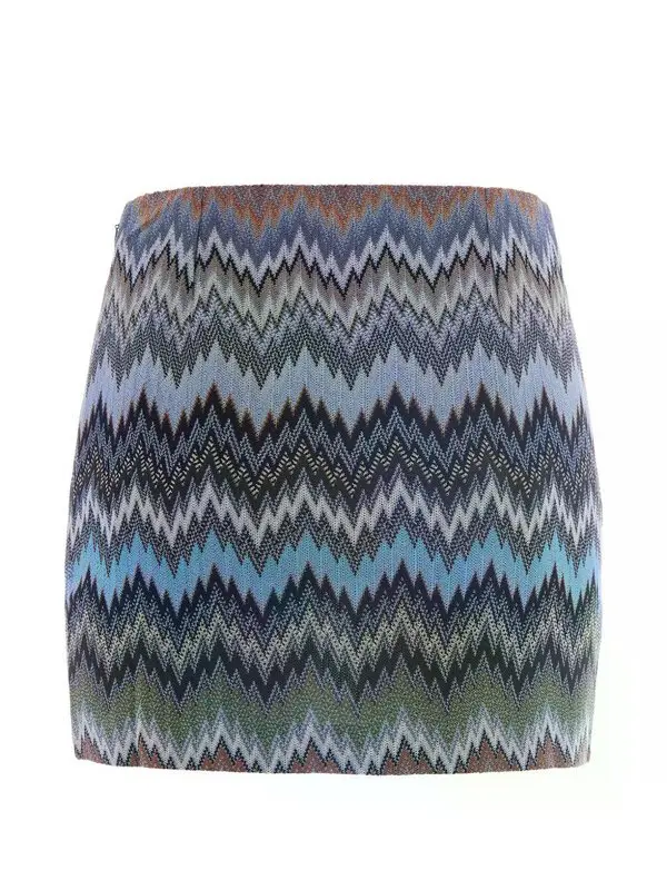 Missoni Chevron Mini Skirt - Blue