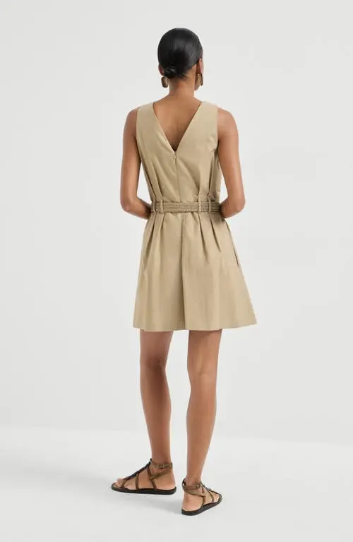 Brunello Cucinelli Belted Twill Dress