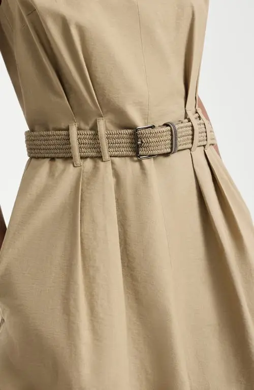 Brunello Cucinelli Belted Twill Dress