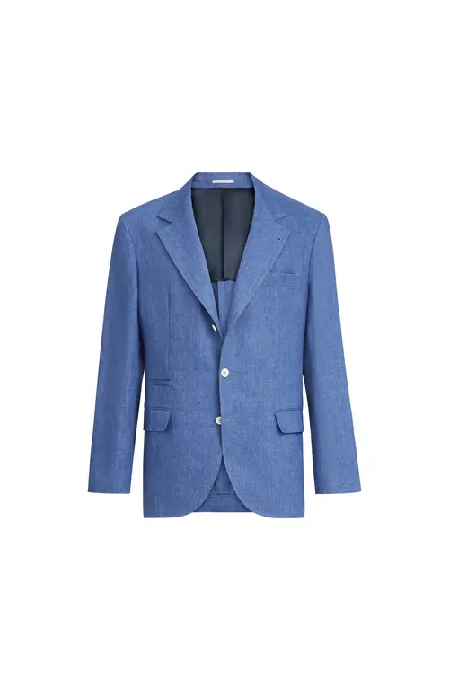Brunello Cucinelli Linen Unconstructed Blazer - Denim