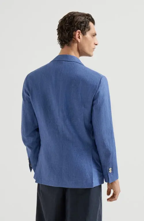 Brunello Cucinelli Linen Unconstructed Blazer - Denim