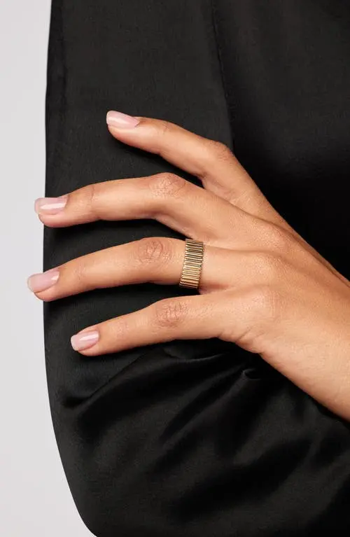 ANA LUISA Solid Galaxy Wide Band Ring