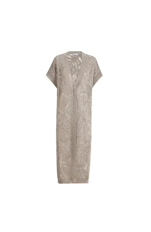 Brunello Cucinelli Dazzling Water Lilies Long Cardigan