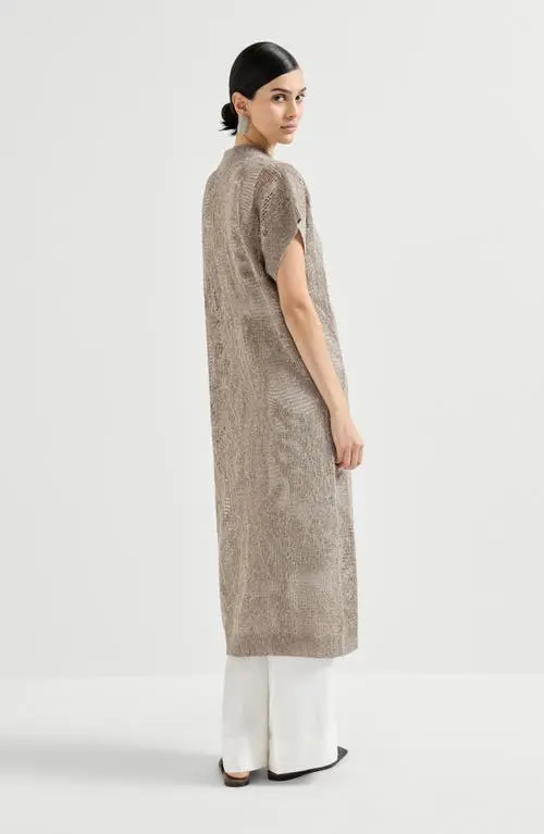 Brunello Cucinelli Dazzling Water Lilies Long Cardigan