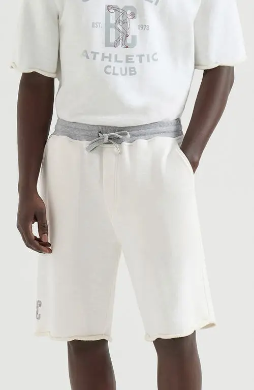 Brunello Cucinelli Cotton And Linen Mélange French Terry Bermuda Shorts With Logo - Panama