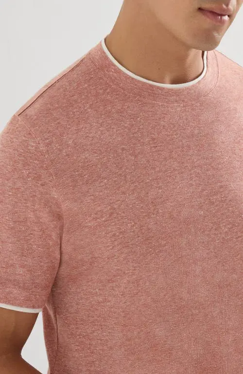 Brunello Cucinelli T-shirt With Faux-layering - Orange