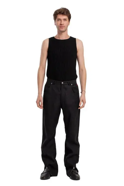 PCFG Daydreamers Linen Suit Trousers - Black