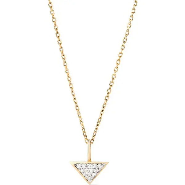 ANA LUISA Solid Yellow Diamond Trillion Charm Necklace - Gold