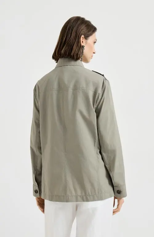 Brunello Cucinelli Outerwear With Monili - Khaki