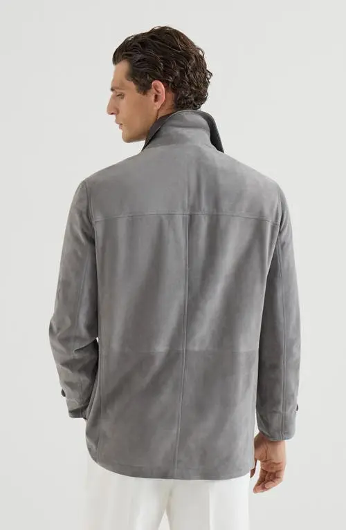 Brunello Cucinelli Suede Outerwear - Medium Grey