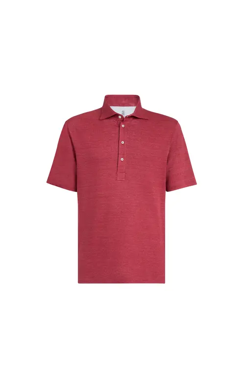 Brunello Cucinelli Jersey Polo Shirt - Cherry